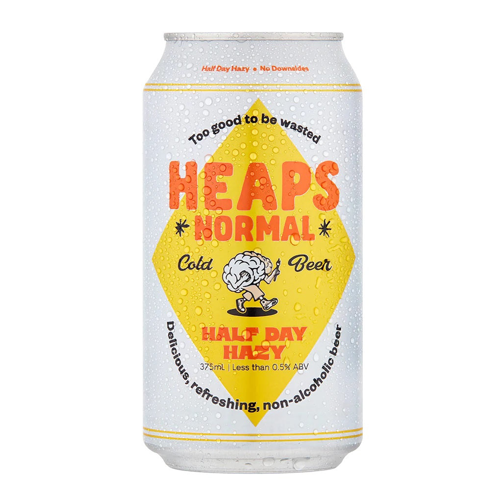 Heaps Normal Half Day Hazy Pale Ale 375ml Can - 0.5% - Free Spirited ...